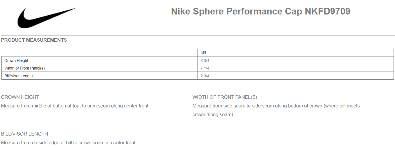 NKFD9709 Nike Sphere Performance Cap - Agrace