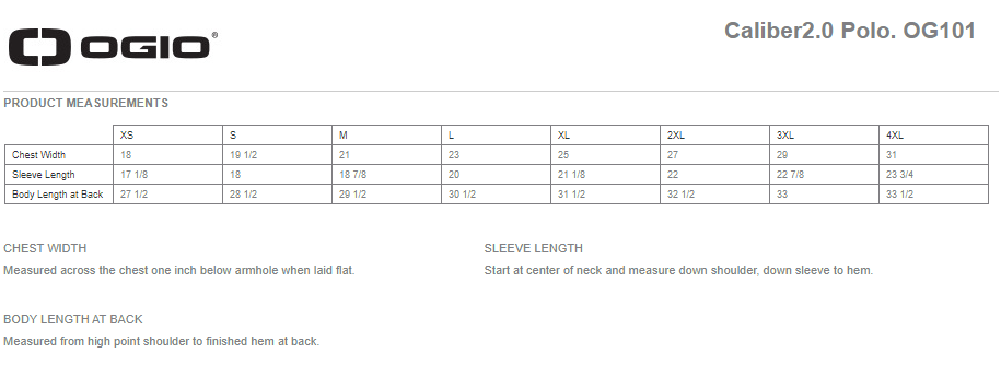 OG101 OGIO CALIBER POLO - Agrace