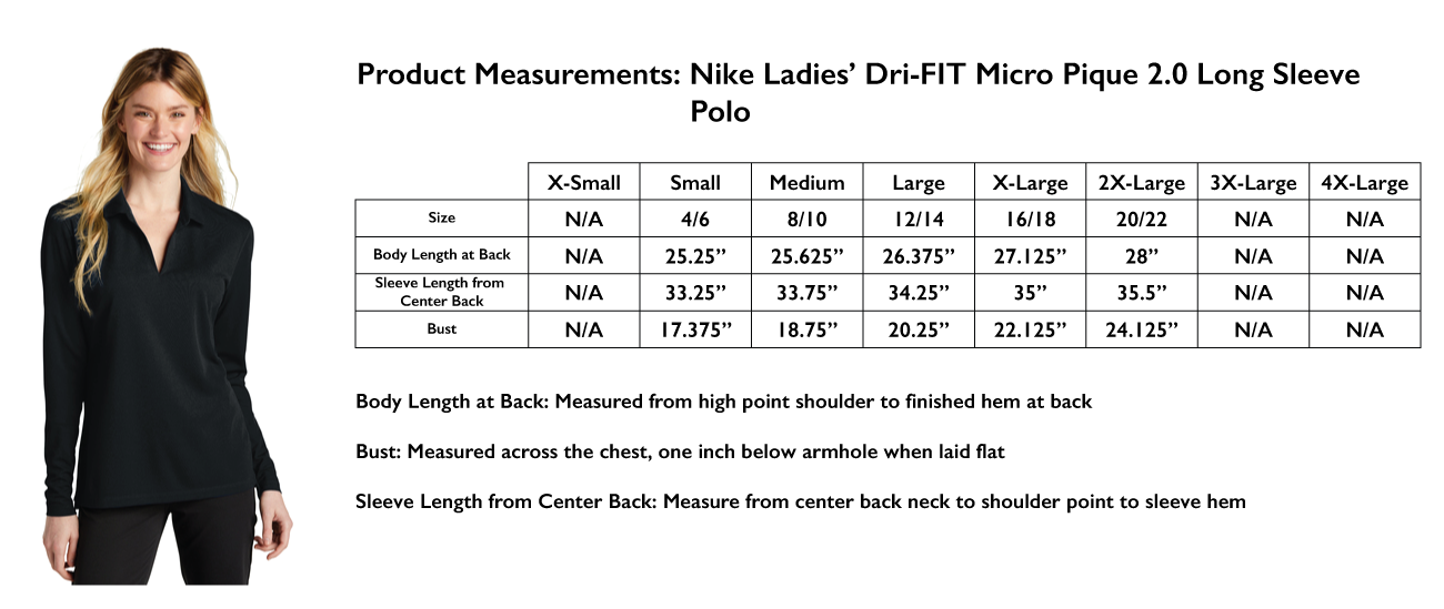 Nike Ladies Dri-FIT Micro Pique 2.0 Long Sleeve Polo - Jacuzzi
